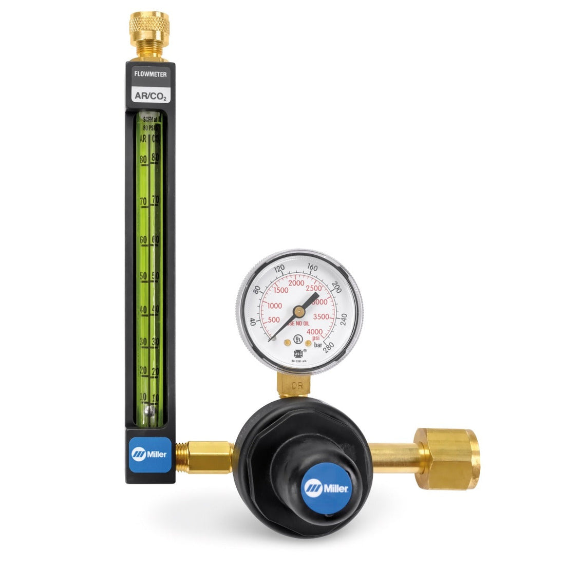 Miller HD Single Stage Argon/CO2 Inert Gas Flowmeter Regulator for sale ...