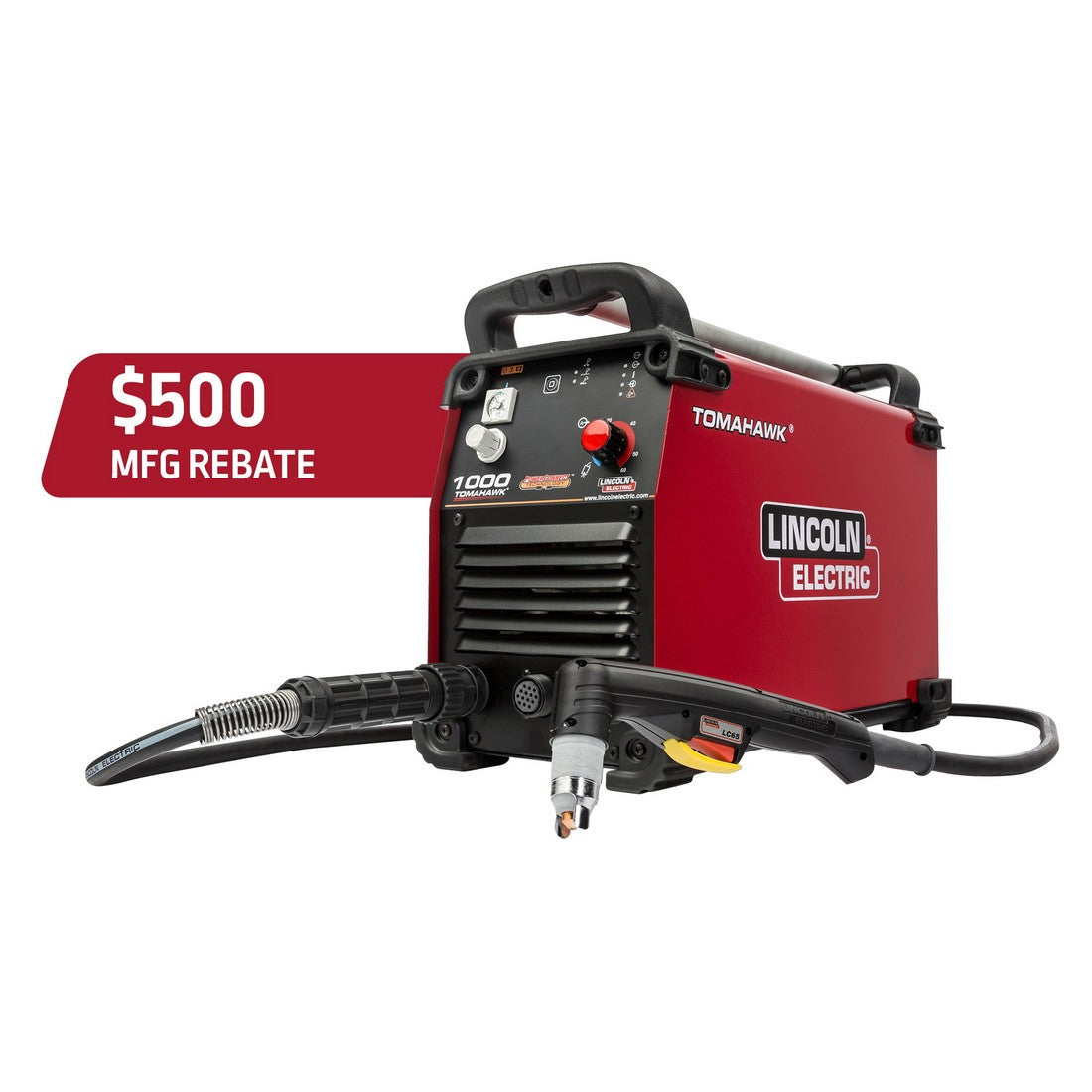 Lincoln Tomahawk 1000 Plasma Cutter with 25 Ft Hand Torch