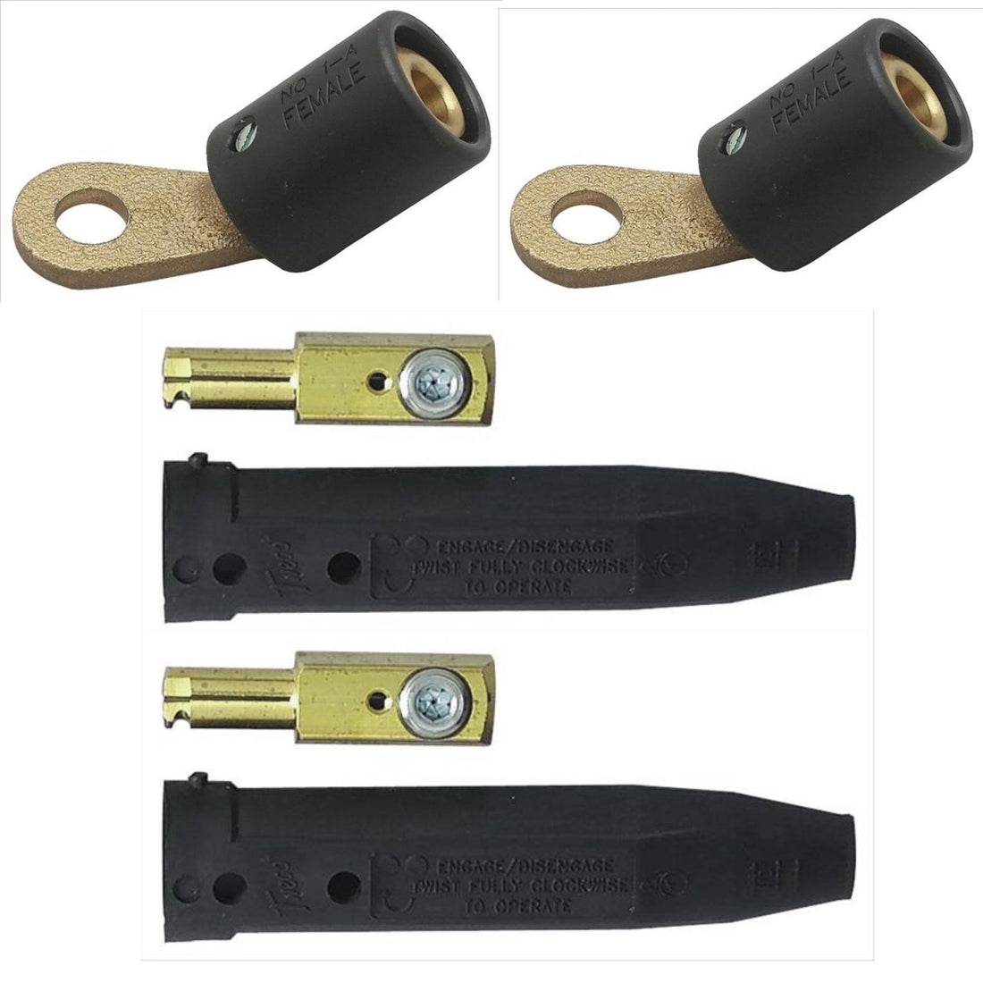 Tweco Cable Connector And Lug Set #1-#4 Cable 1MPC1, 1AF(2)