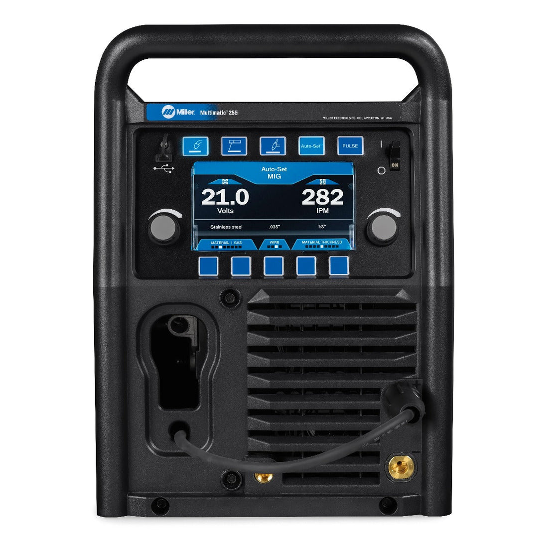 Miller Multimatic 255 Pulsed Multiprocess Welder w/Running Gear for ...