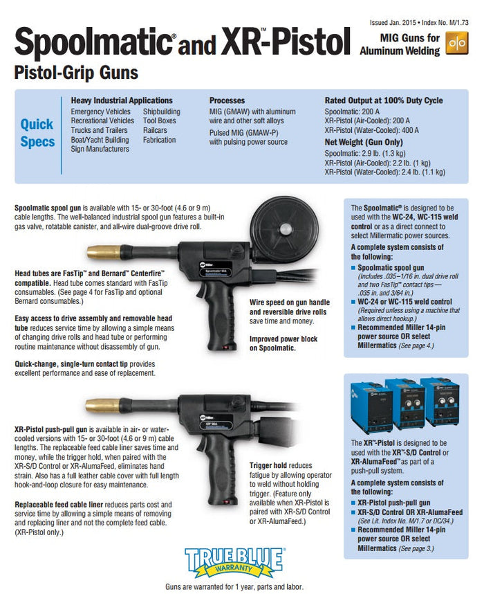 Miller Spoolmatic 30A MIG Spool Gun for sale (130831) - Welding ...