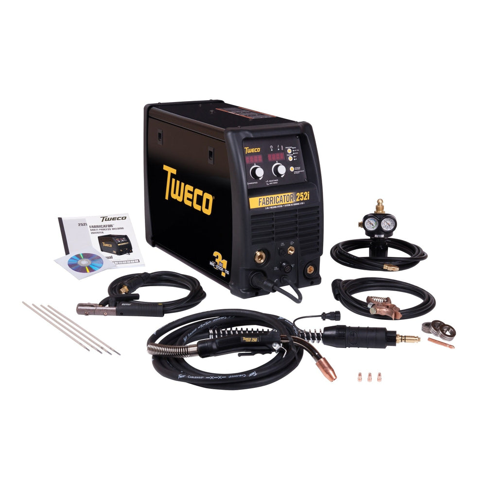 Tweco Fabricator 252I MIG, TIG & Stick Welder Pkg. with Cart