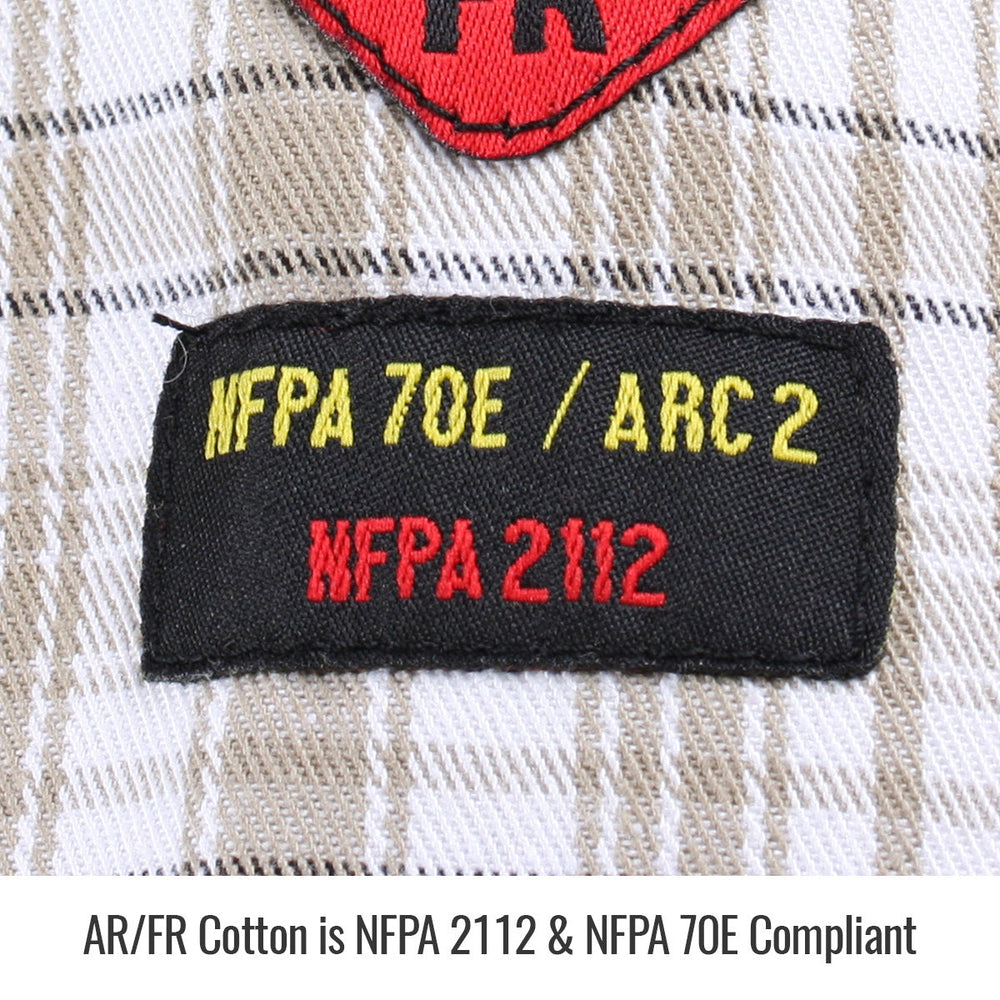 Revco Black Stallion AR/FR Khaki Plaid Cotton Work Shirt for sale ...